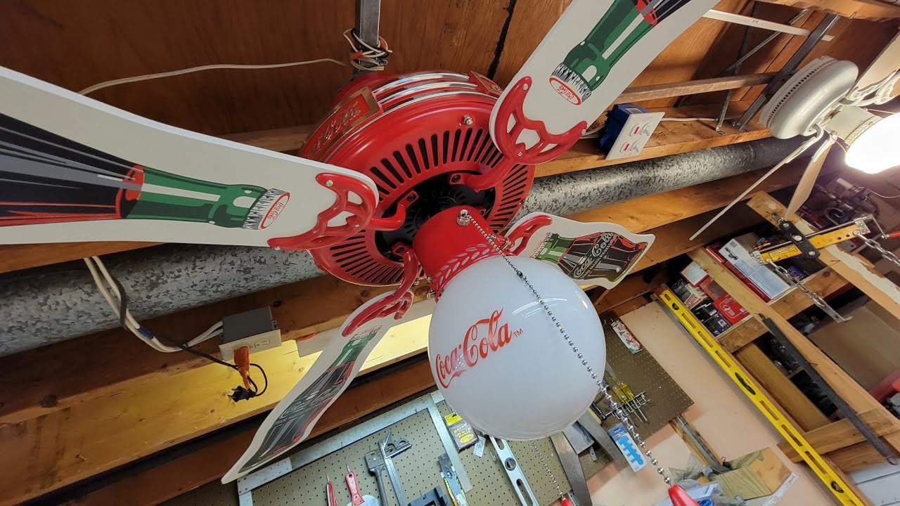 Sportscast "Coca-Cola" 44" Ceiling Fan - YouTube