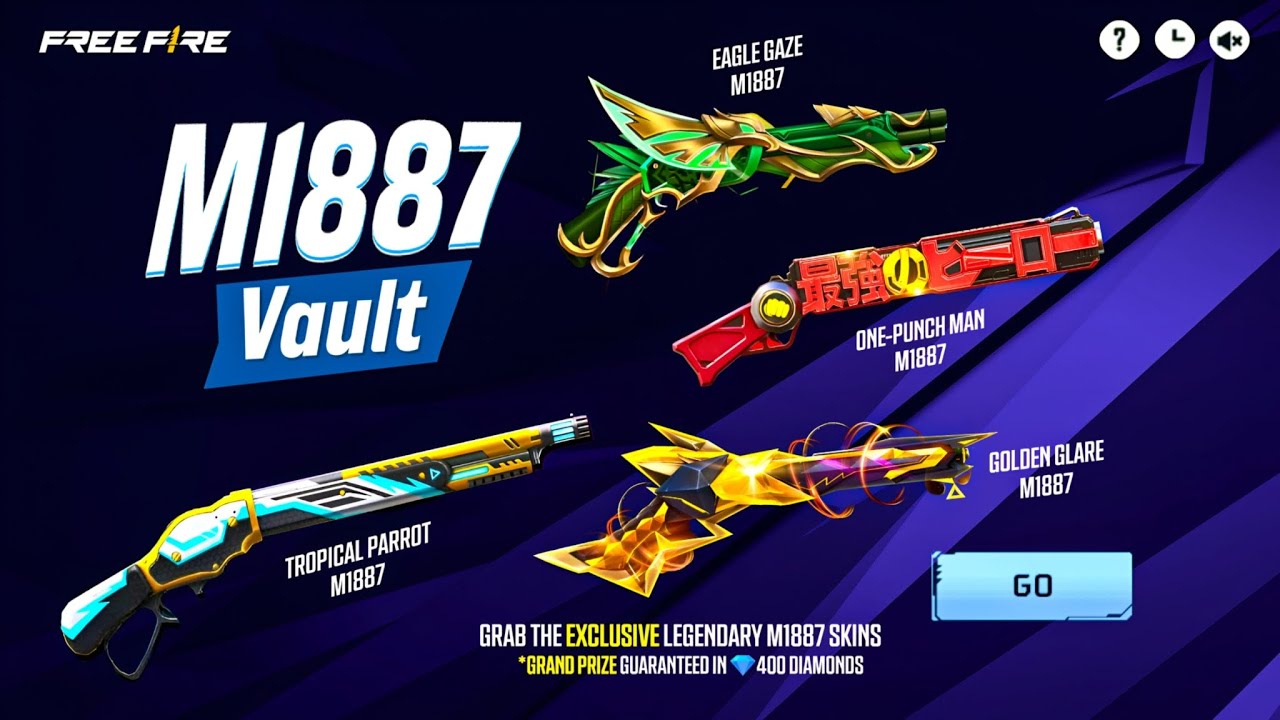 All M1887 Skin Return Event Free Fire🤯 | Free Fire New Event | Ff New ...