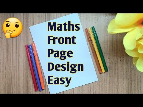Maths Front Page Design Easy| Maths Project Work| Mathematics Front ...
