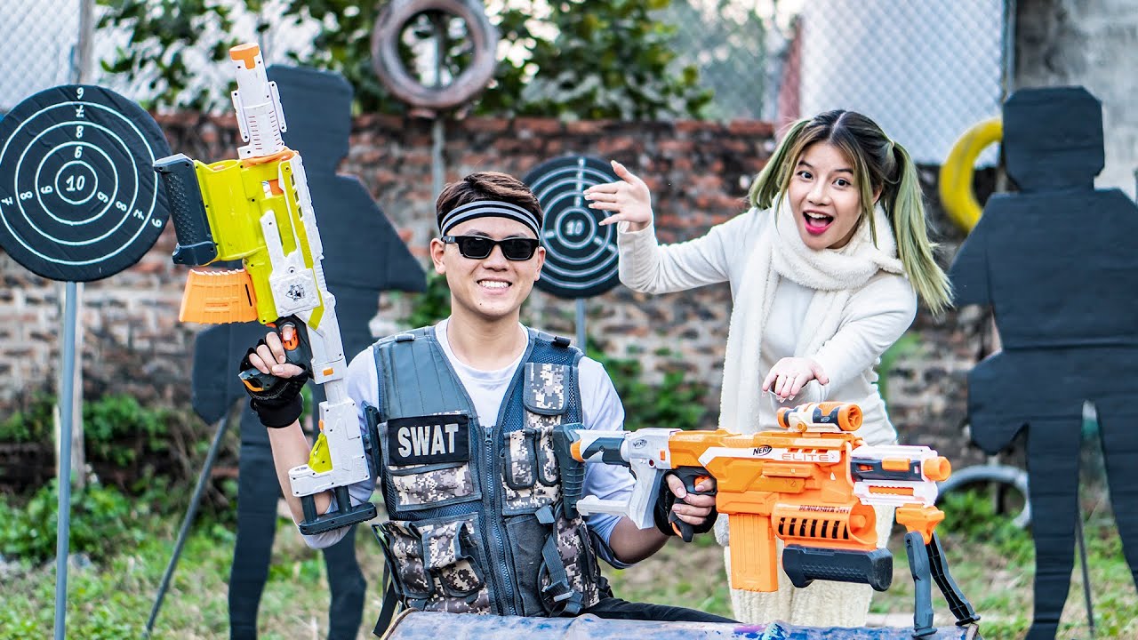 LTT Nerf War : Captain REVIEW SEAL X Nerf Guns Blaster Battle Royale Experiment With Paper Robot ...