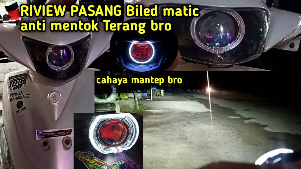 PASANG PROJIE PROJECTOR BILED MOTOR YAMAHA MIO J‼️Solusi lampu led ...