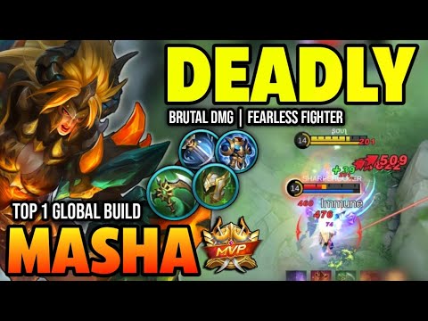 MASHA BEST BUILD 2023 | BUILD TOP 1 GLOBAL MASHA GAMEPLAY | MOBILE ...