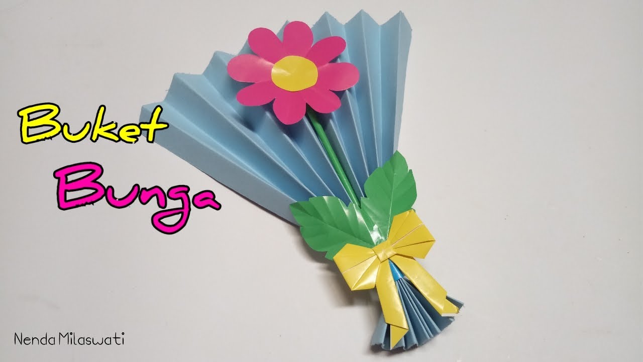 Cara Membuat Buket Bunga dari Kertas Karton & Kertas Origami || Origami ...