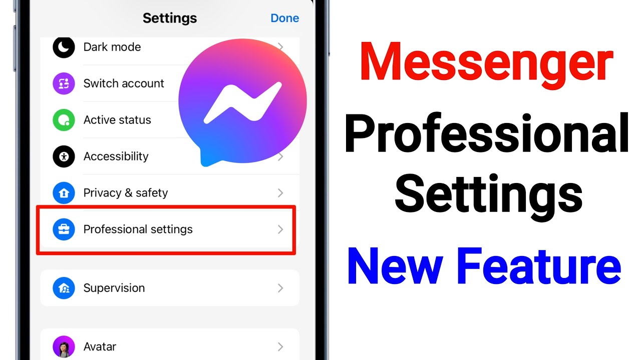 Messenger Professional Settings New Feature | How to Turn On ...
