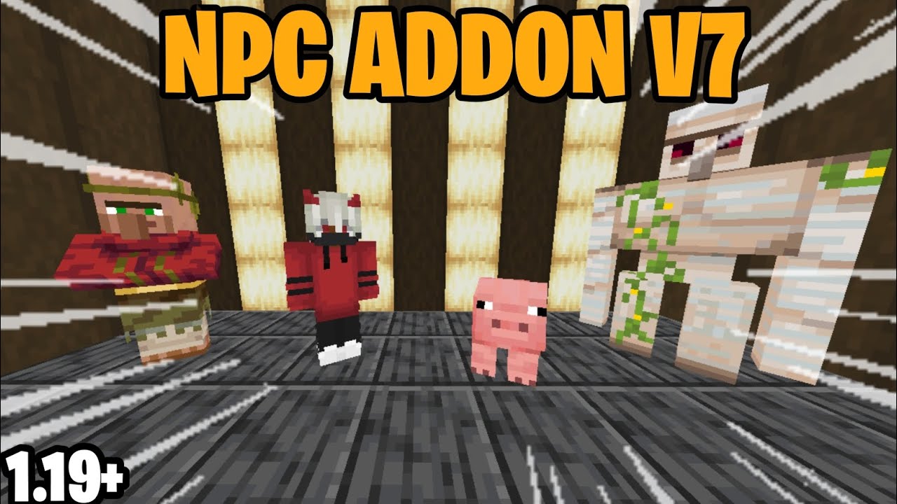 Npc Addon V7 MCPE 1.19+ || MINECRAFT BEDROCK - YouTube