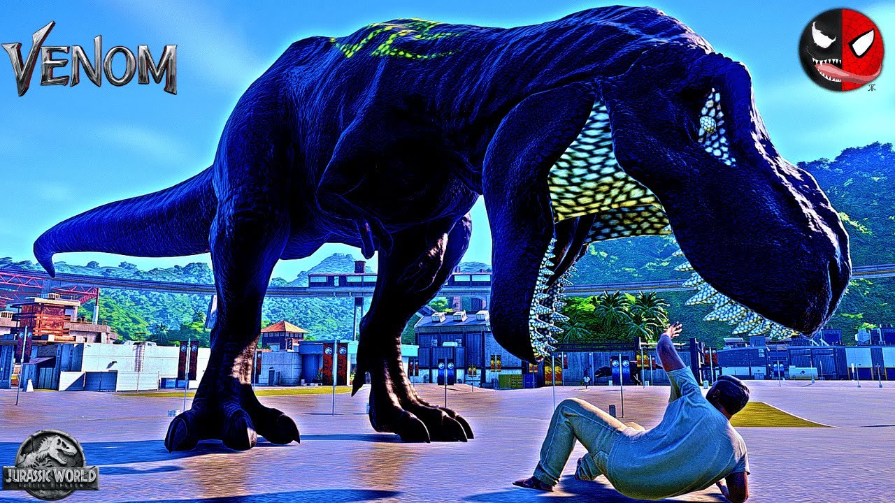 One VENOM Symbiote T-Rex vs Other Venom Dinosaurs in Jurassic World ! Venom Super Hero PRO Team ...
