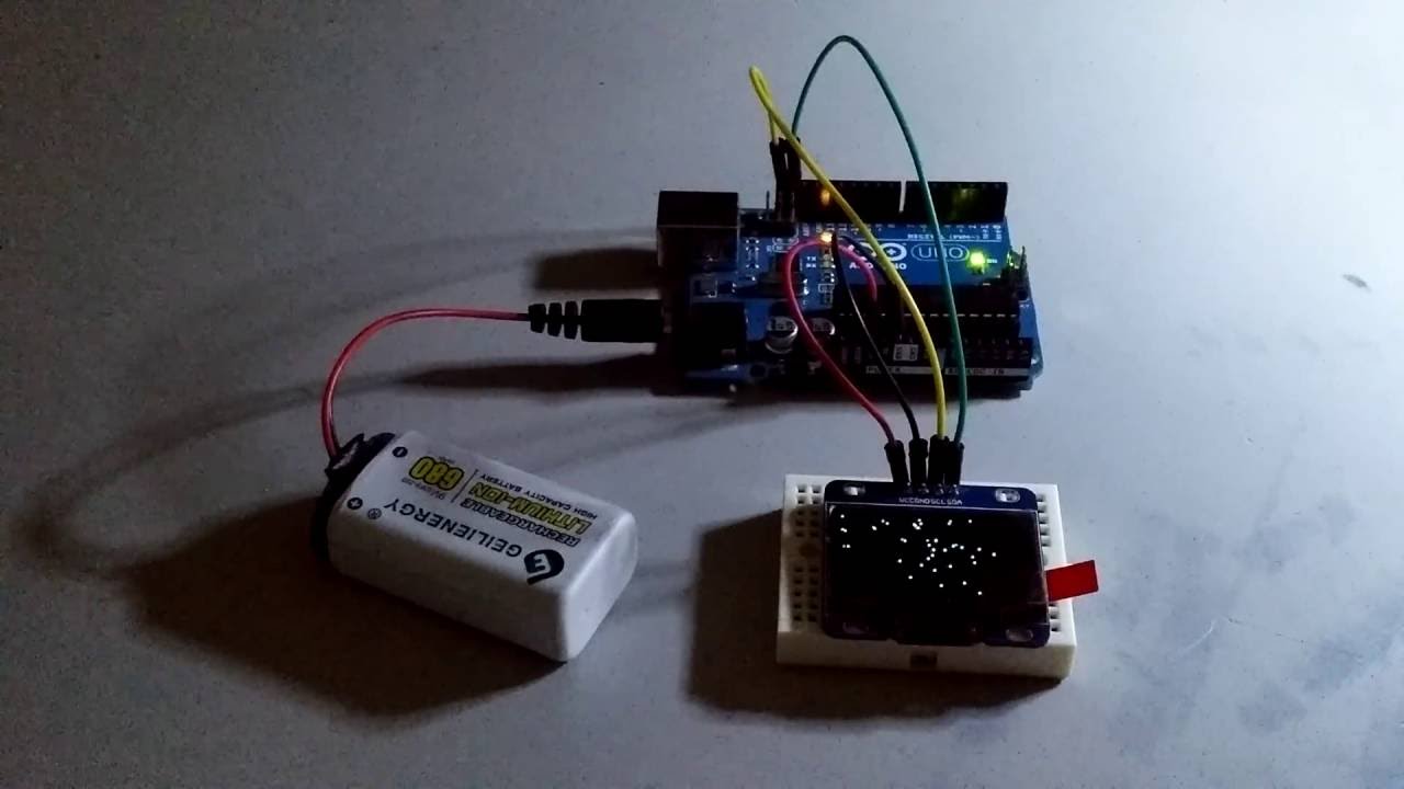 Starfield Simulation Sh1106 I2c Oled Animation Youtube