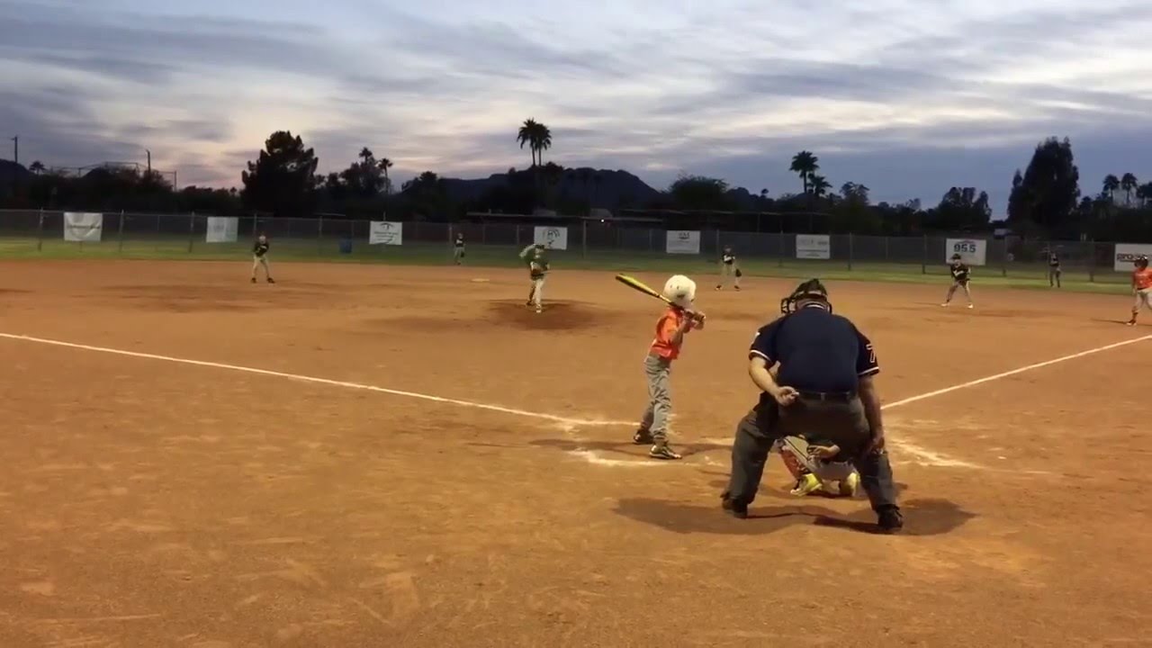 My first home run hit over the fence - YouTube