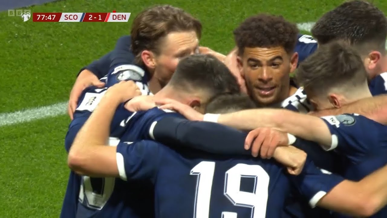 SHANKLAND GOAL - SCOTLAND VS DENMARK - YouTube