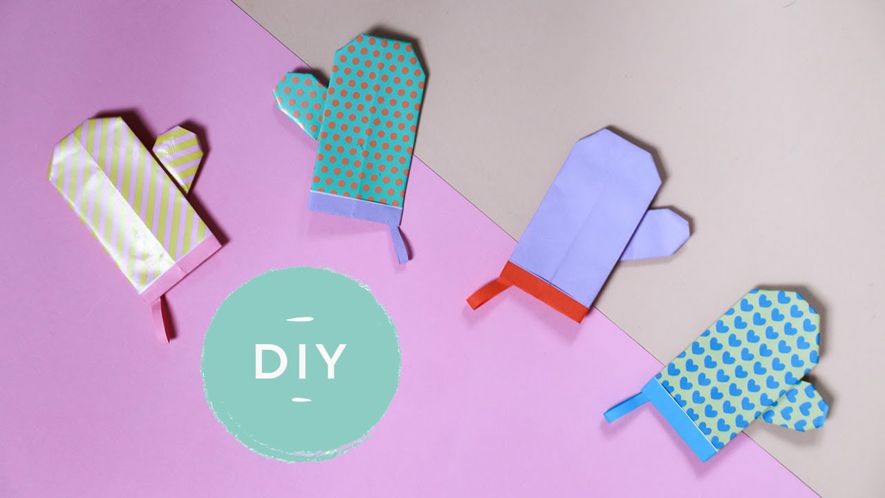 Wanten vouwen - Zo maak je stap voor stap origami handschoentjes - YouTube