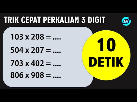 TRIK CEPAT PERKALIAN 3 DIGIT - YouTube
