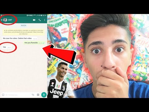 CRISTIANO RONALDO WHATSAPP 'DAN MESAJ ATTI !! (GERÇEK)