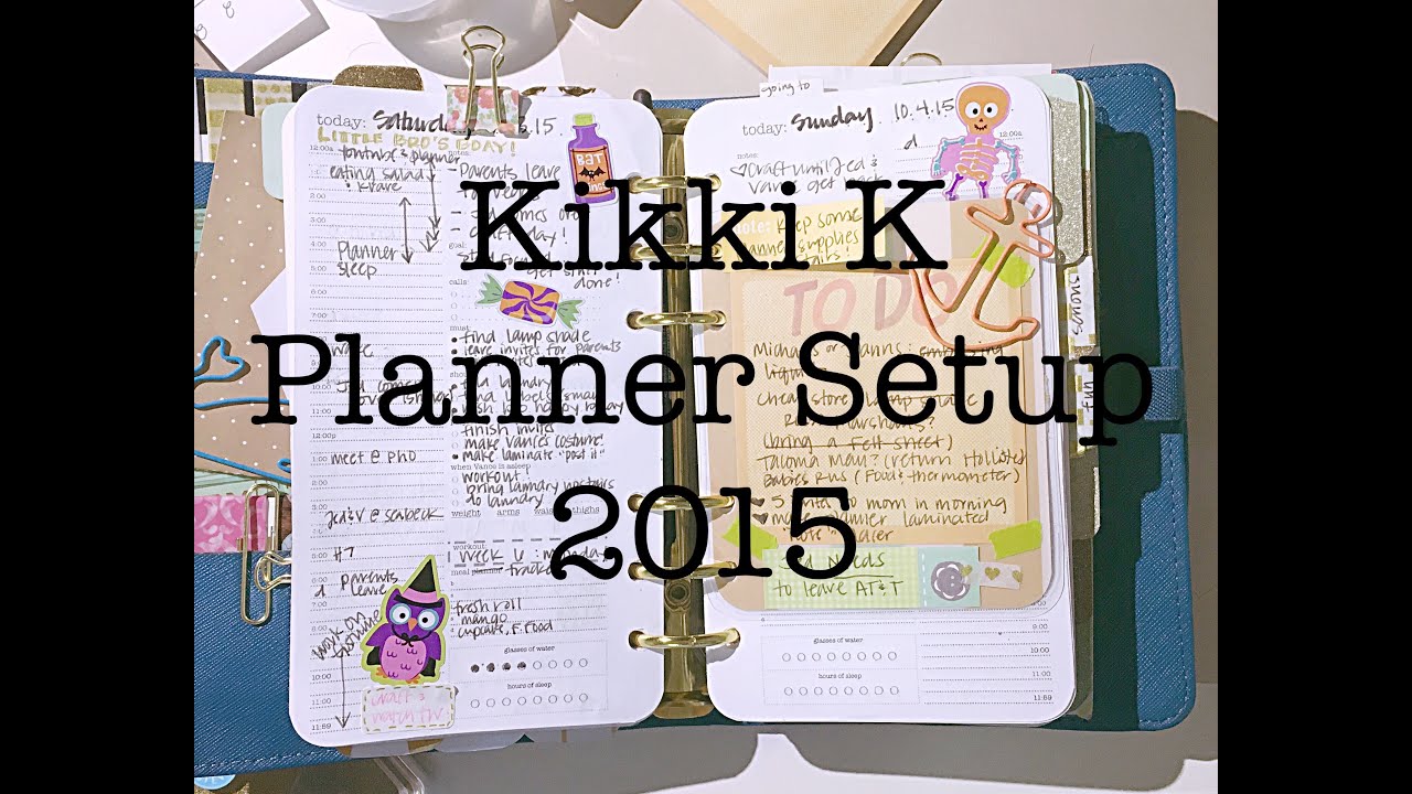 Kikki K Medium/Personal Planner Setup 2015 - YouTube