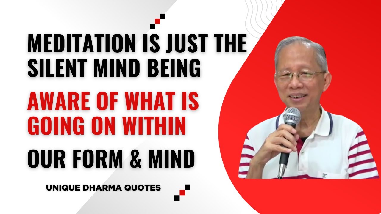 Meditation is just the Silent Mind being Aware of what is going on ...