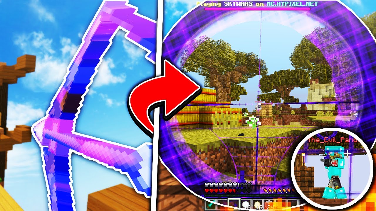 Sniper Bow Texture Pack Challenge! (Minecraft Skywars) - YouTube