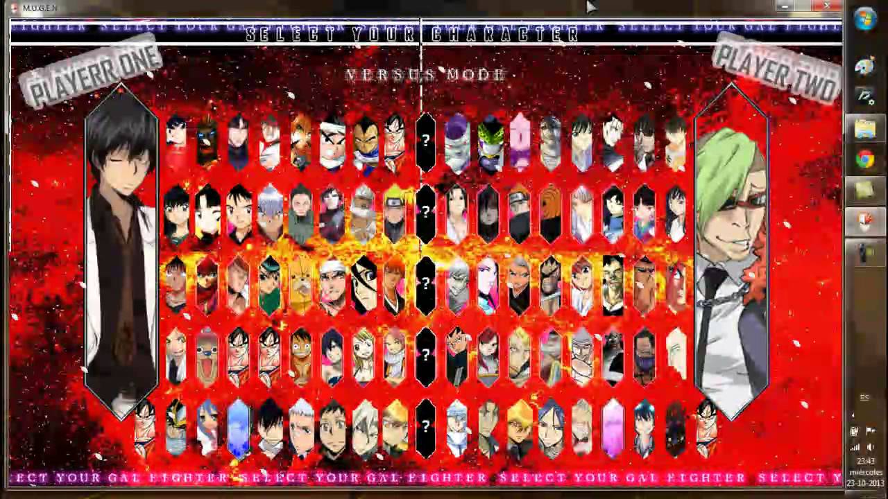 MUGEN | animex 2 select screen complete. - YouTube
