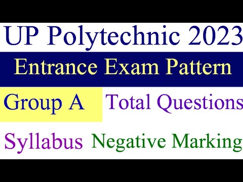 up polytechnic Group A exam pattern 2023 / polytechnic group a exam ...