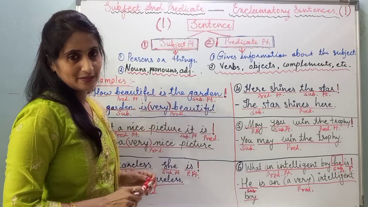 Subject and Predicate — Exclamatory Sentences Lesson No.2 (Lecture No ...