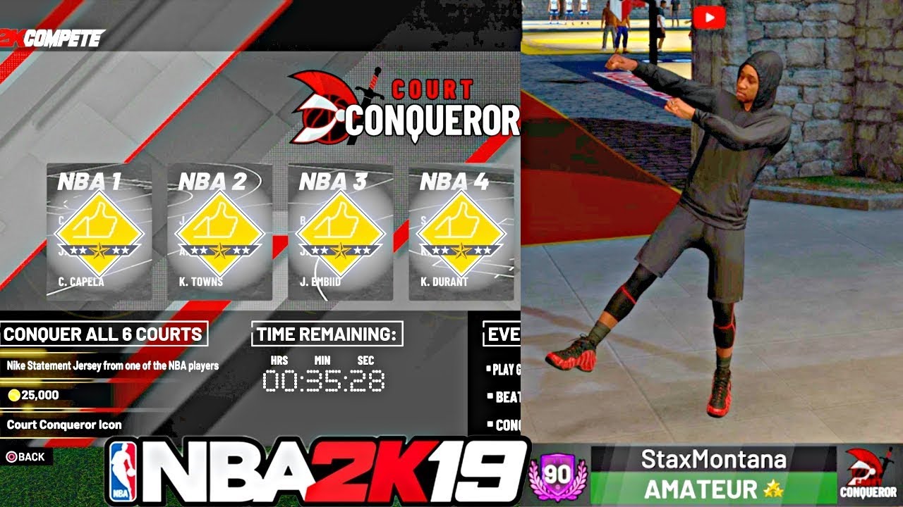 HOW TO WIN EVERY NBA 2K19 COURT CONQUEROR GAME! FASTEST AND EASIEST ...