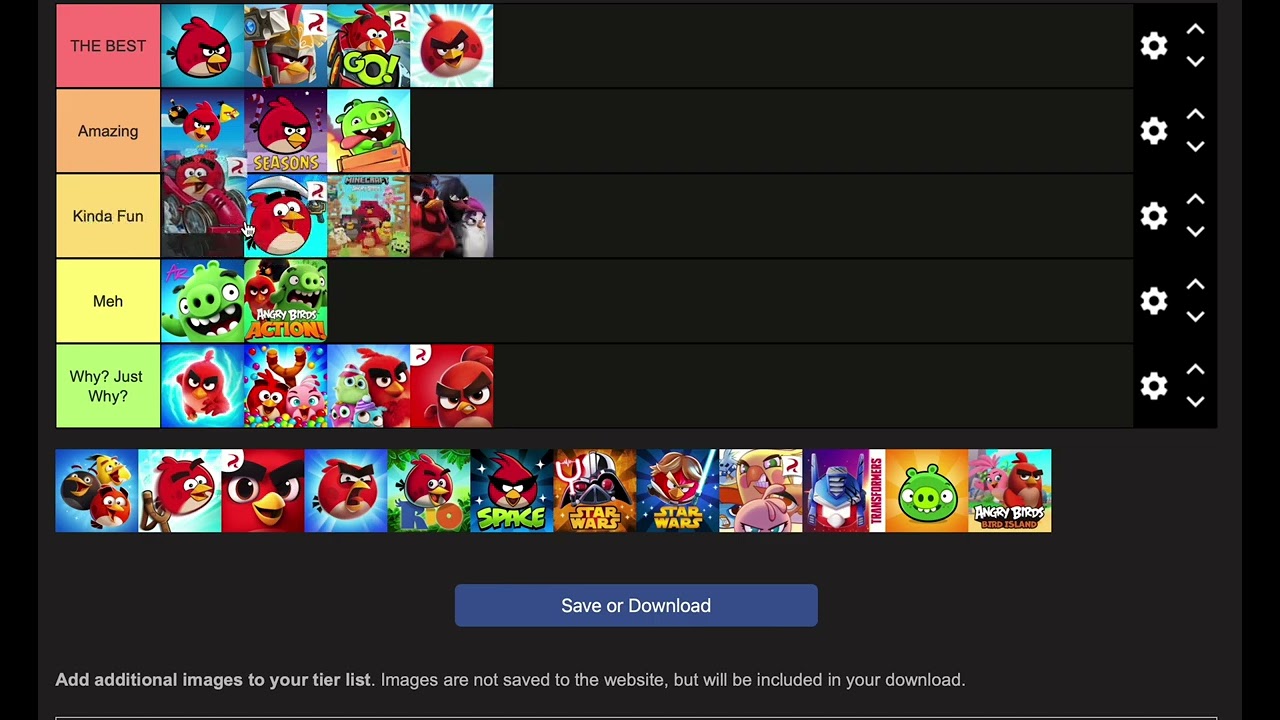 Angry Birds Game Tier List - Infoupdate.org