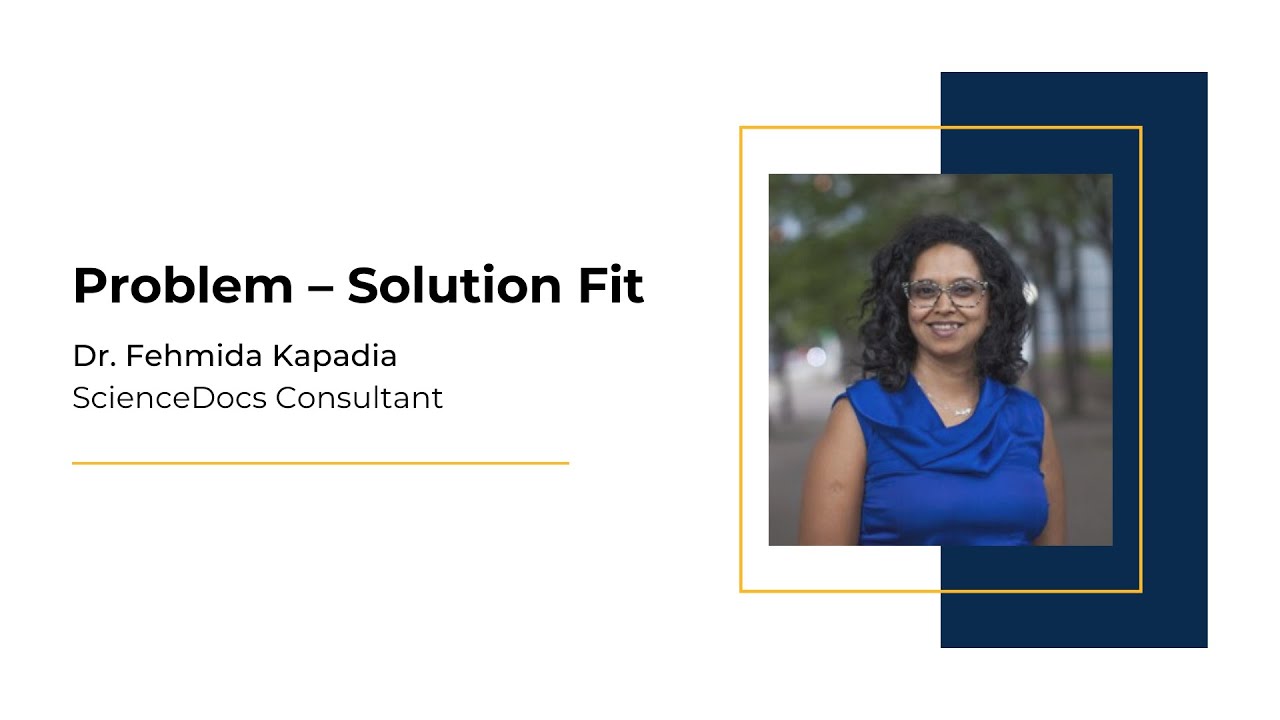 Problem - Solution Fit featuring Fehmida Kapadia - YouTube