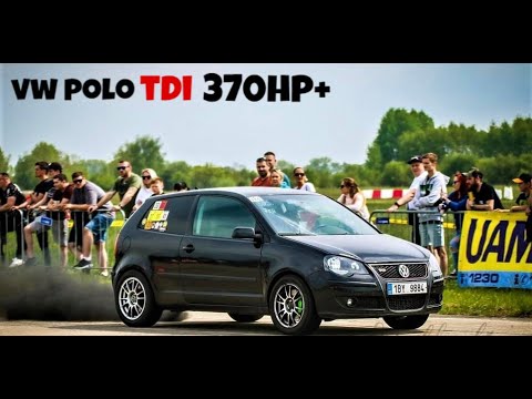 VW POLO TDI PD 370HP+ @ TURBO 2570... FAST DIESEL @ CZ DRAG RACING ...