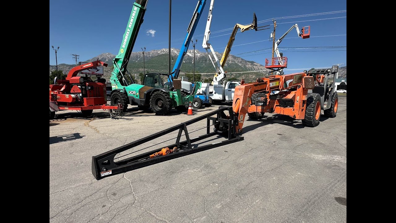 Truss Boom Jib / Winch JLG Telehandler Forklift 12' Fork Lift 2,000 LB ...