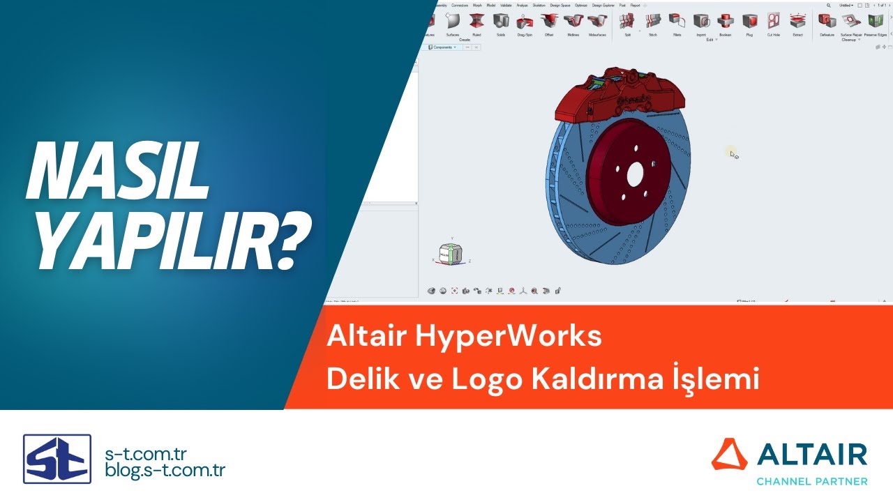Delik ve Logo Kaldırma İşlemi - Altair HyperMesh - YouTube
