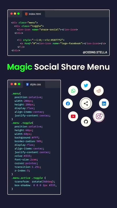 Magic Social Media Menu ๐๐๐ฏ Css Html5 Htmlcss Animation Programmer Csstips Youtube