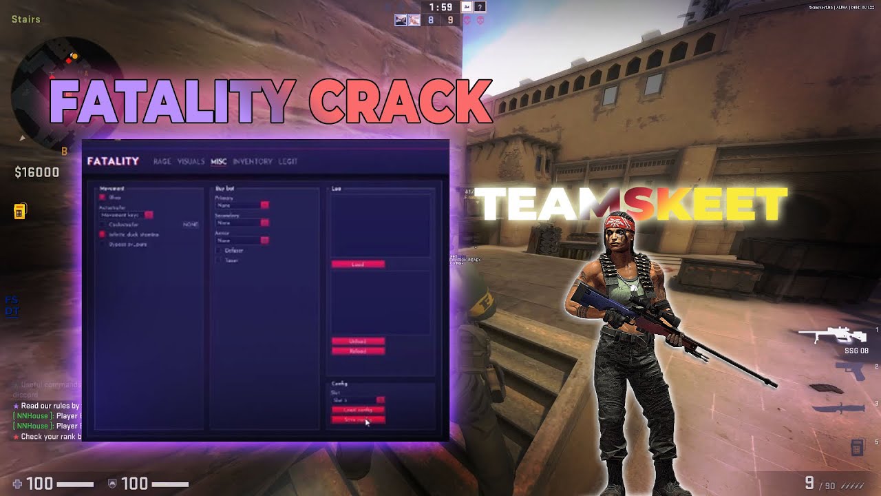 Fatality Crack, But TeamSkeet.lua ALPHA \ MEDUSA.UNO - YouTube