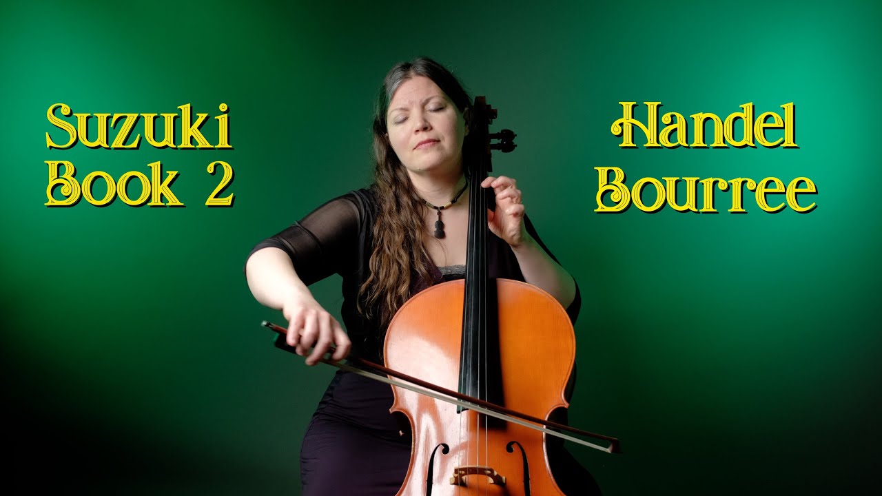 Handel: Bourrée | Cello Book 2 - Song 12 Play with cello teacher - YouTube