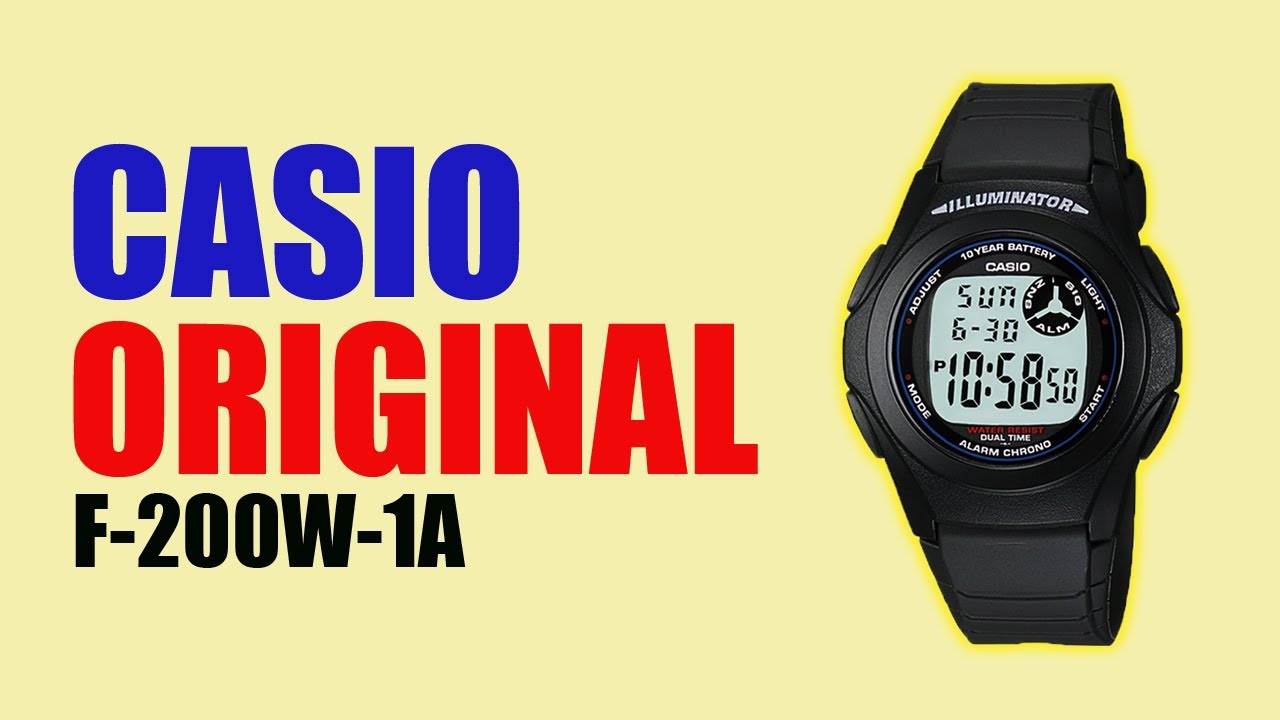 CASIO ORIGINAL F-200-1A JAM TANGAN PRIA WANITA / UNISEX - YouTube