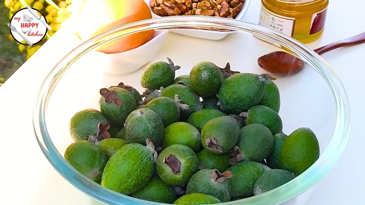 FEİJOA MEYVESİ REÇELİ Tarifi / Bu Reçeli Pişirmenize Gerek Yok / Kaymak ...