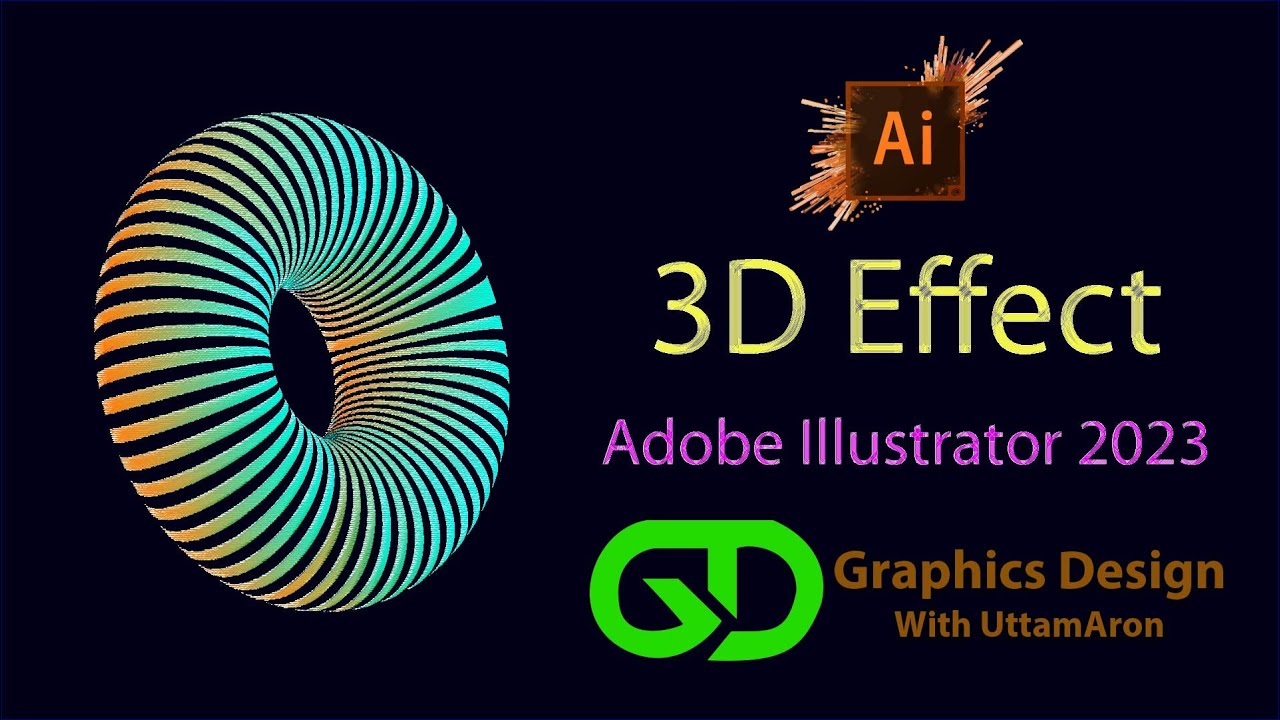 Adobe Illustrator 3D design work in 2023 l 3D Effect l - YouTube