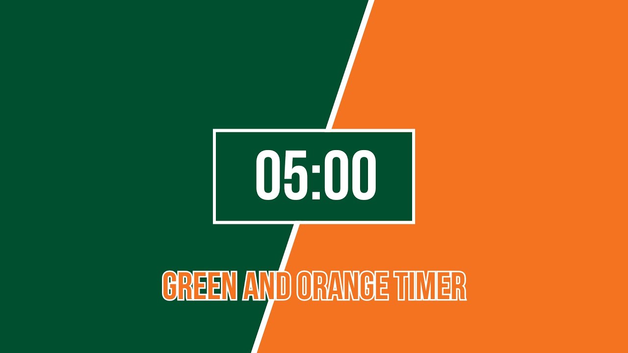5 Minute Green and Orange Timer - YouTube