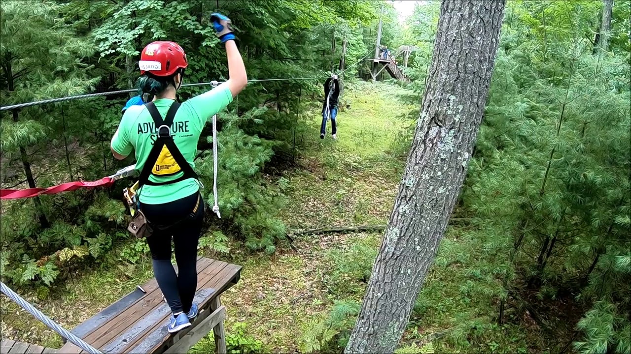 Northwoods Zip Line Minoqua Wisconsin - YouTube