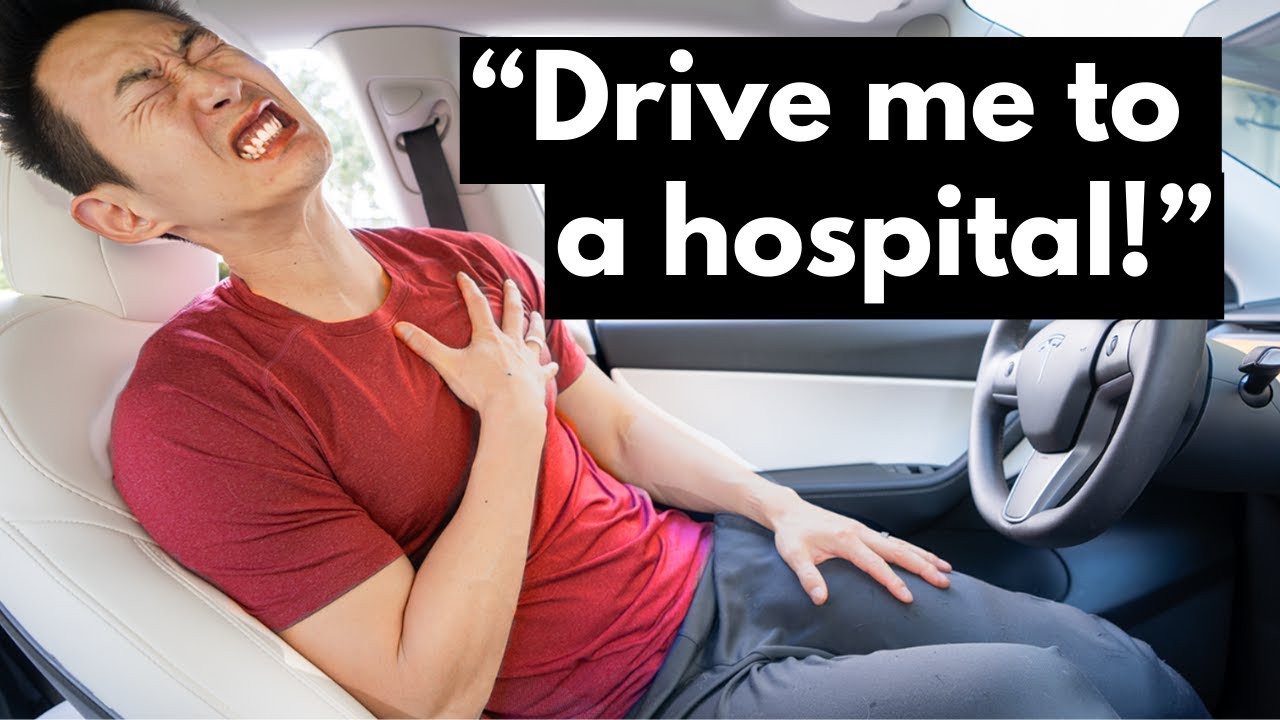 I Tried Tesla's Full Self Driving to a Hospital - YouTube