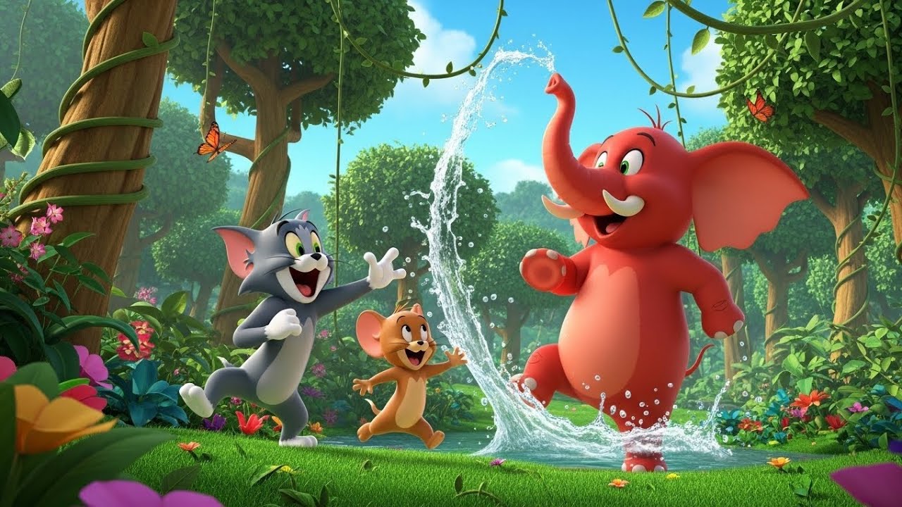 Tom and Jerry & Red Elephant Enjoy Jungle Fun! 🌴🐭🐘 - YouTube