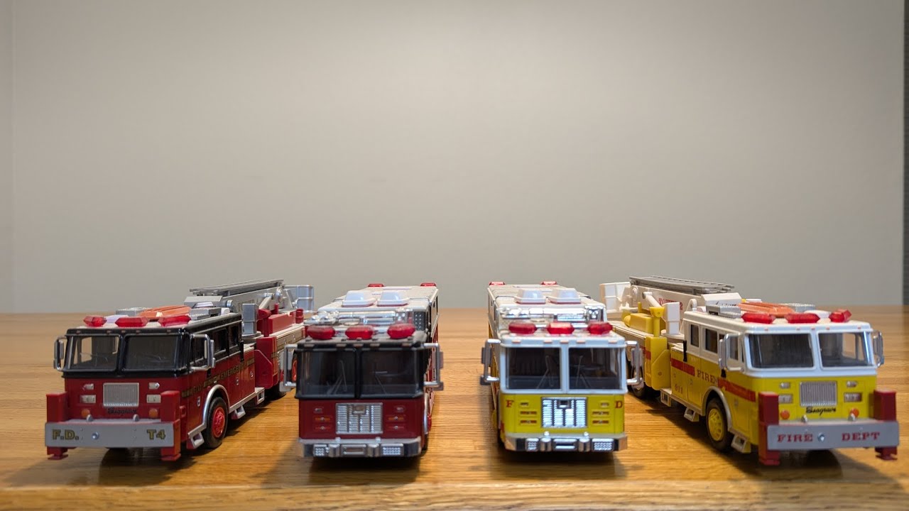 Boley 1:48 scale fire trucks collection review - YouTube