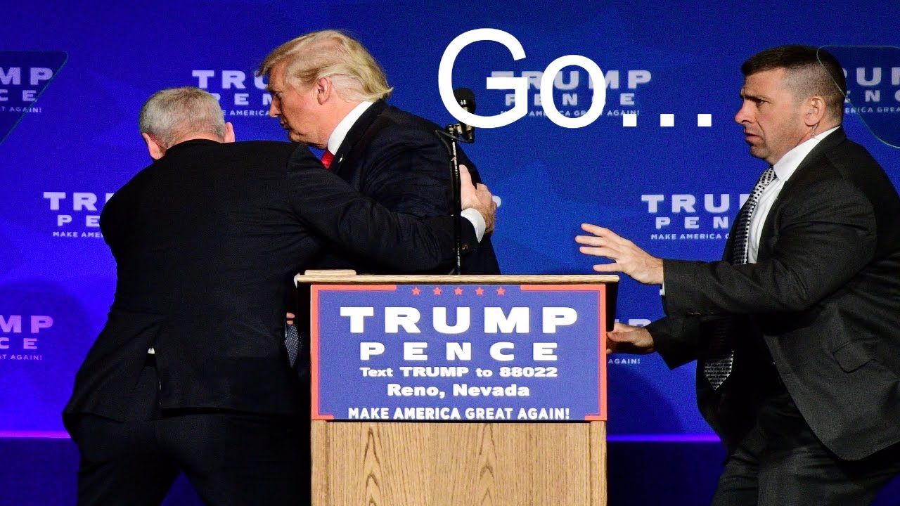 Donald Trump Rushed Off Stage by Secret Service Reno, NV - YouTube