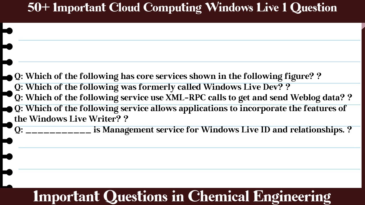 MCQ Questions Cloud Computing Windows Live 1 with Answers - YouTube