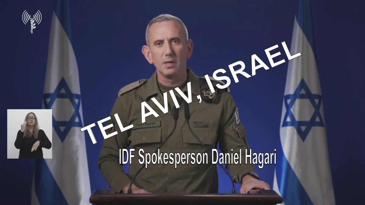 LIVE : IDF Spokesperson Daniel Hagari gives statement media - YouTube