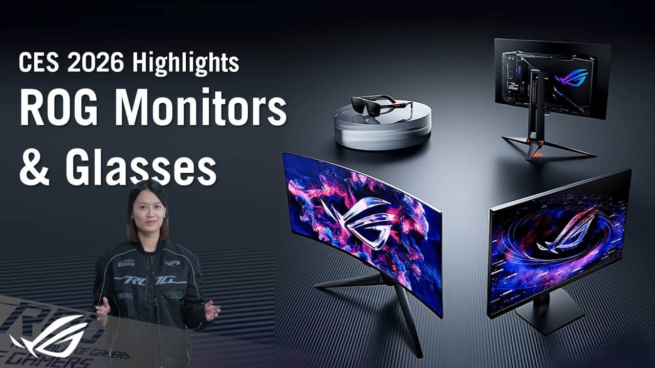 ROG at CES: First Look at Gaming Glasses & New RGB OLED Monitors! - YouTube