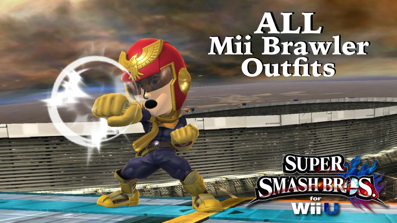 Super Smash Bros. for Wii U - ALL Mii Brawler Outfits (Includes DLC ...