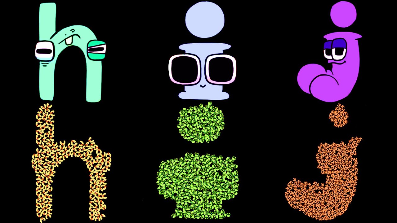 Alphabet Lore Lowercase Letters Filling with Random Letters (A-Z) - YouTube