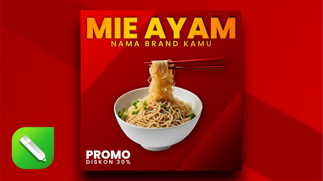 POSTER MIE AYAM TUTORIAL DESAIN COREL DRAW - YouTube