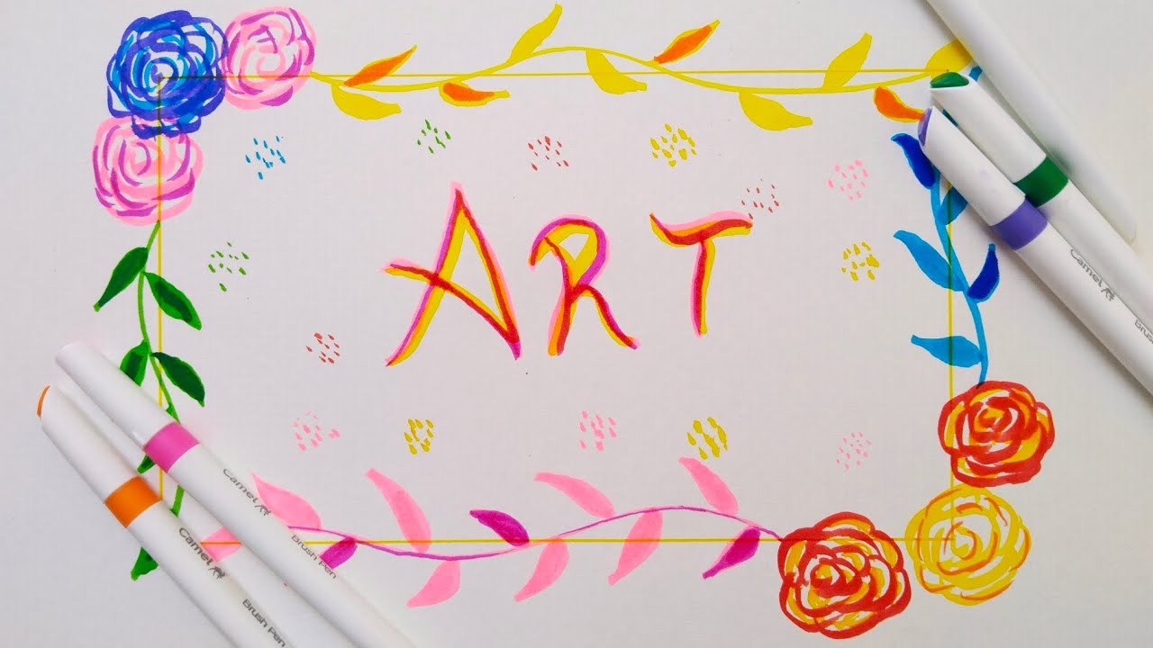 Easy Floral flower photo frame drawing / drawing ideas #art #floral # ...