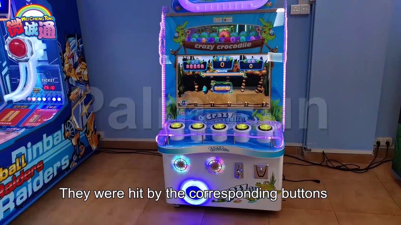 Arcade game machine-Crazy Crocodile (Ticket redemption) - YouTube