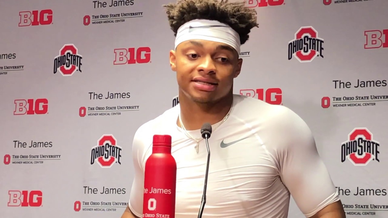Justin Fields discusses Ohio State's 48-7 win over Nebraska - YouTube