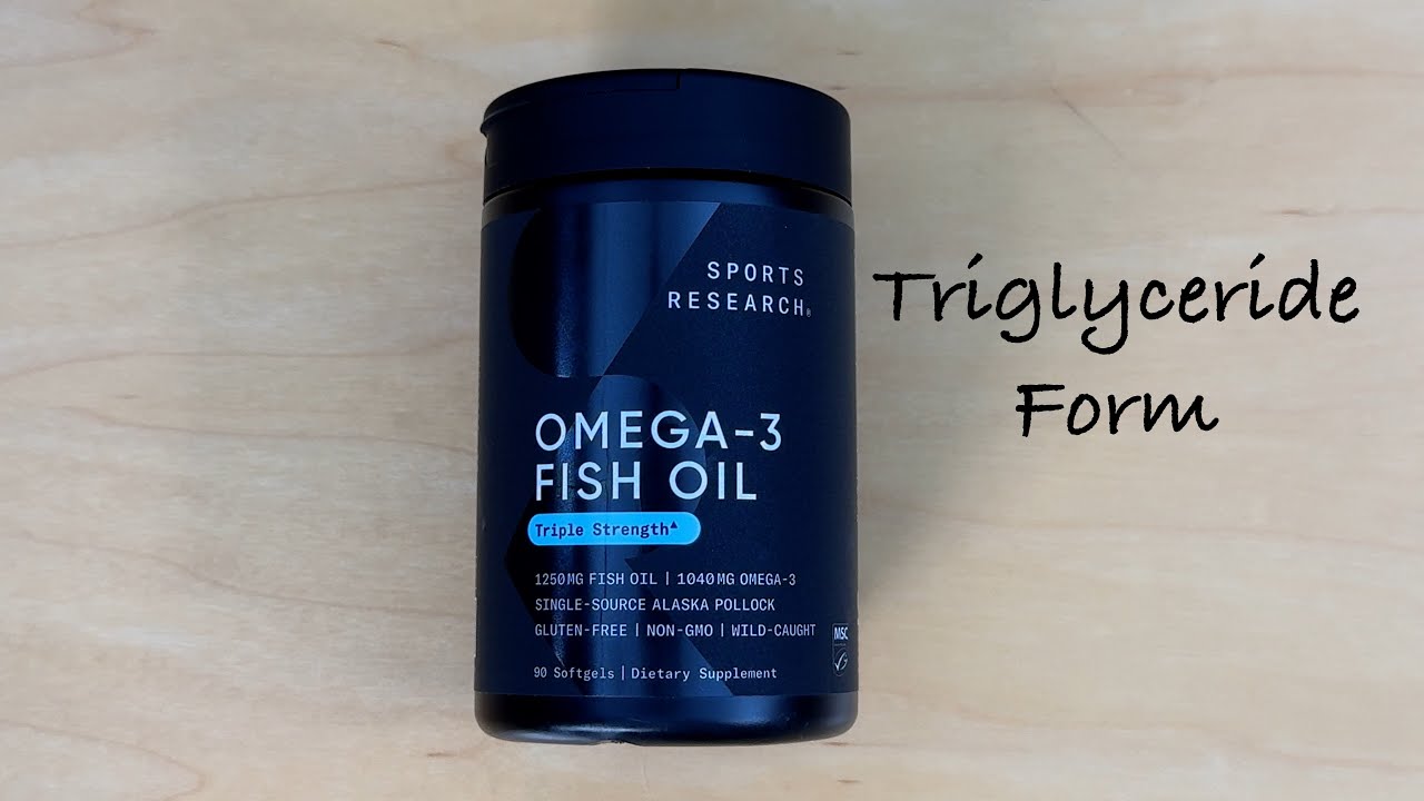 Omega 3 Triglyceride form by Sports Research #supplements #omega3 - YouTube